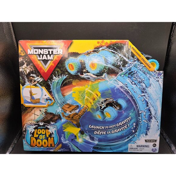 Monster Jam | Toys | Monster Jam Loop Of Doom Playset With Megalodon ...